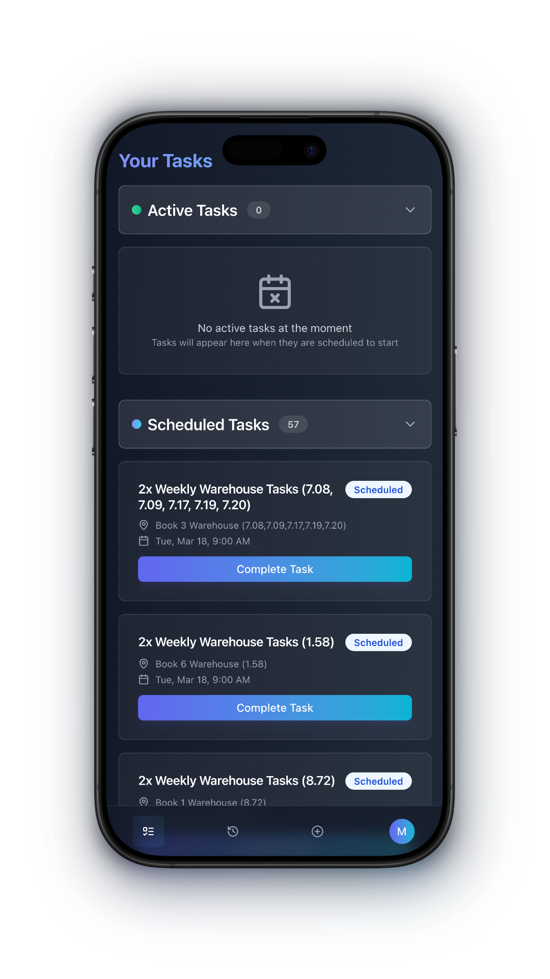 Mobile app interface preview